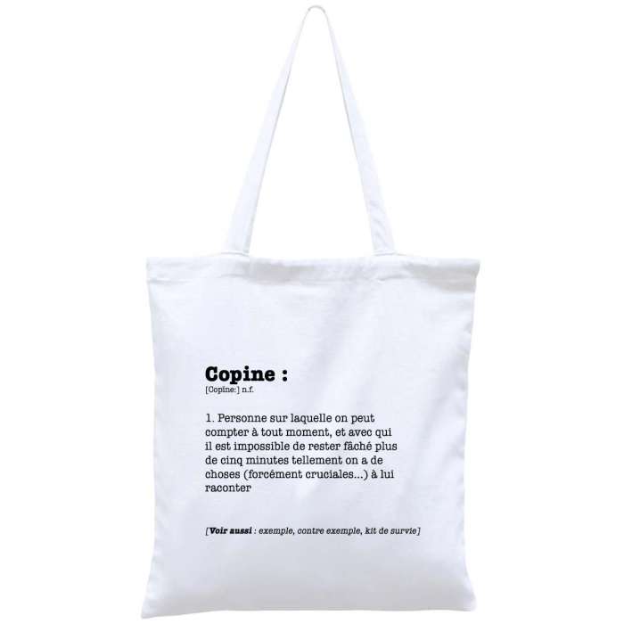 Totebag Copine, sac Coton Réutilisable, Ecofriendly / ROSE BUNKER